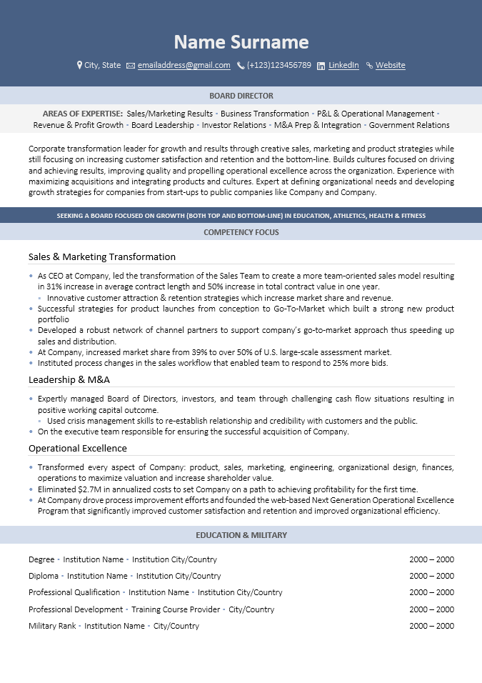 CV Templates - The CV Centre Cyprus