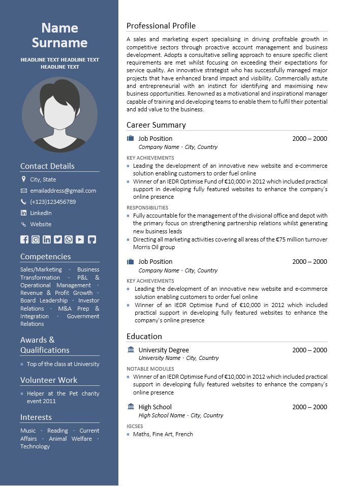CV Templates - The CV Centre Cyprus