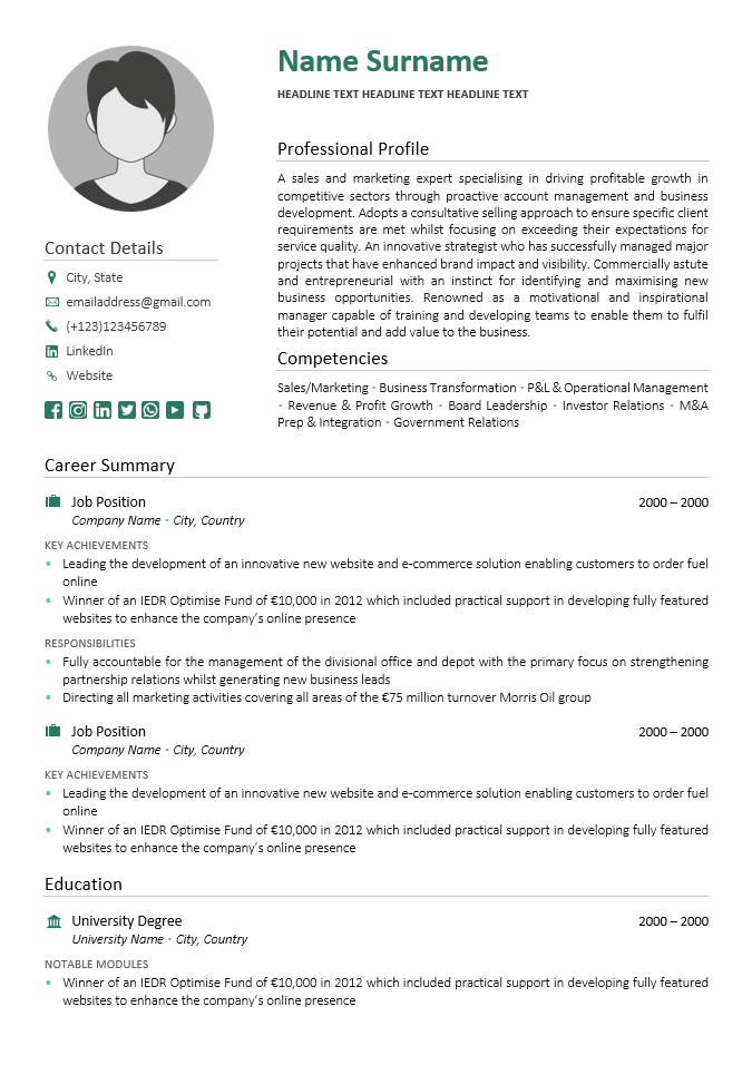 CV Templates - The CV Centre Cyprus